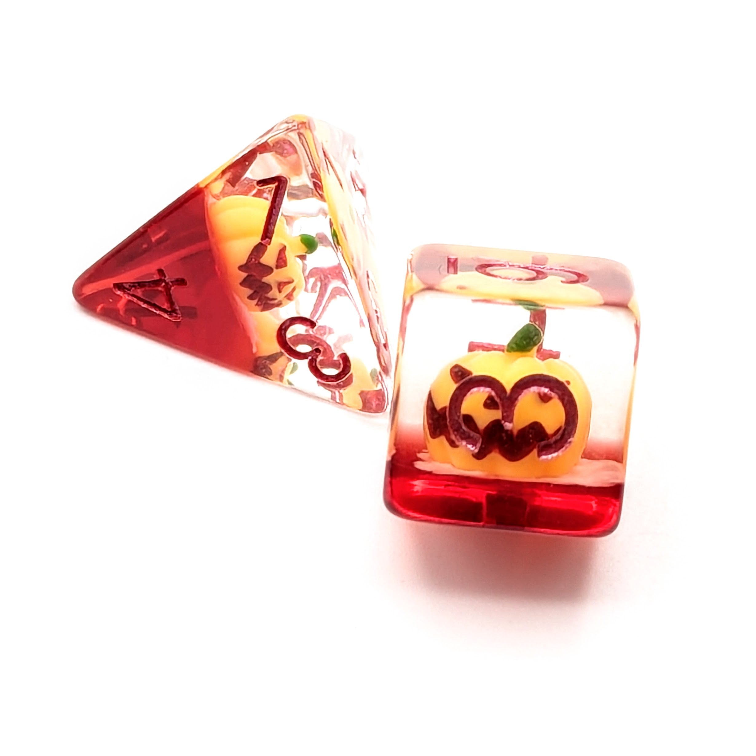 Pumpkin Head | Dice Set - Mint & Mustard
