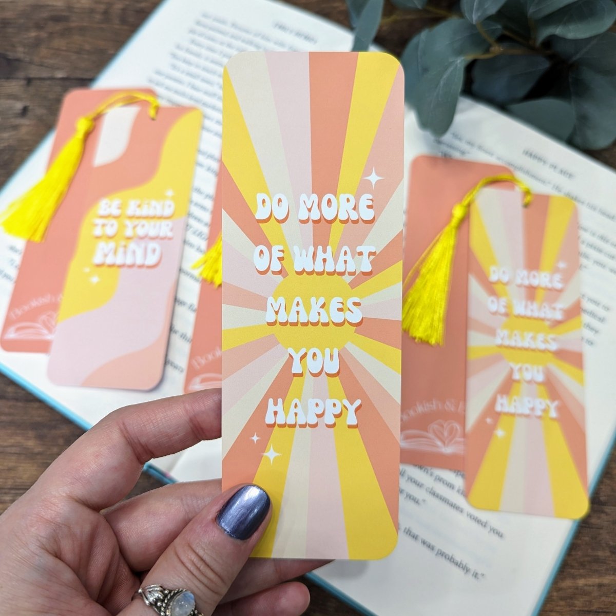 Good Vibes Bookmarks - Mint & Mustard