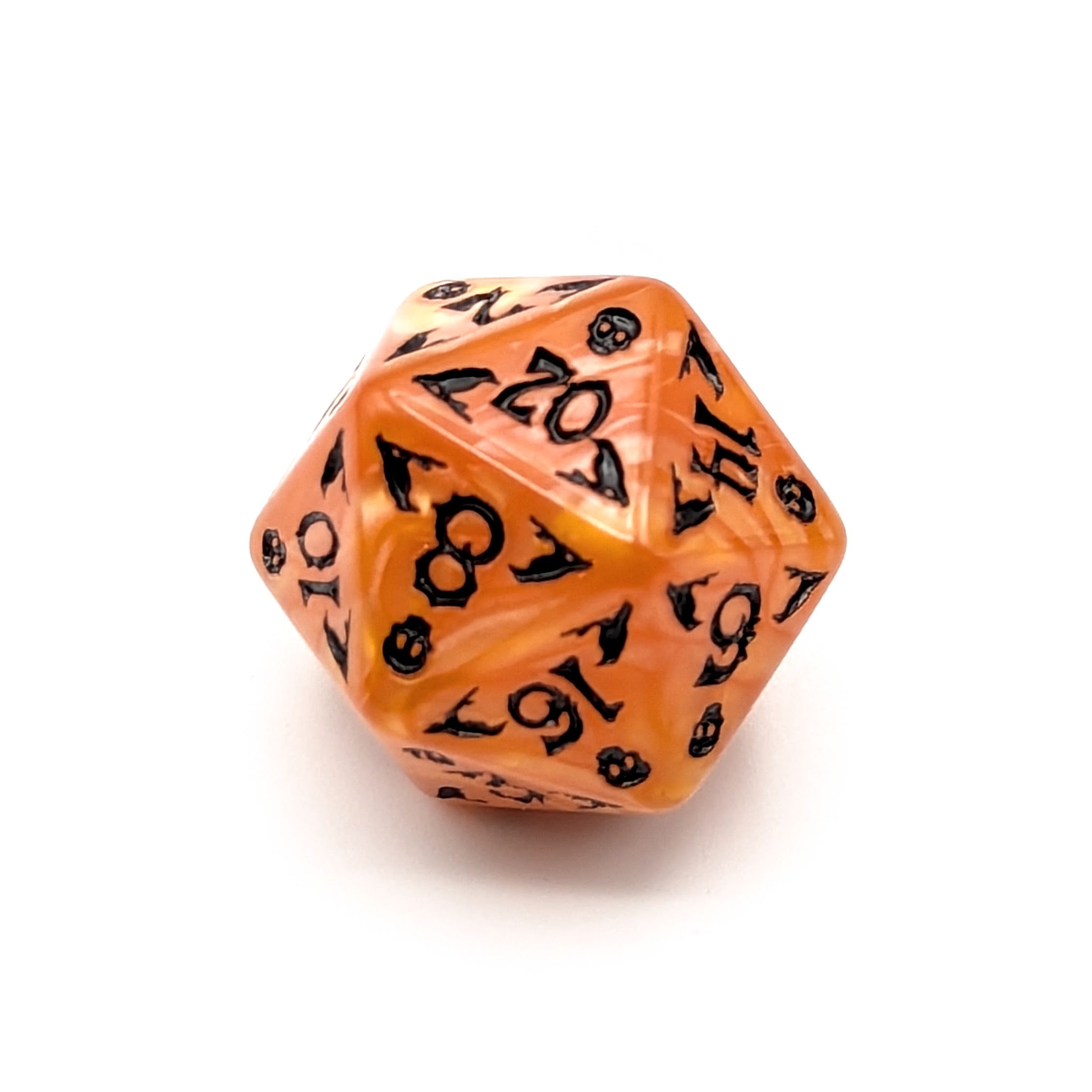 Spooky Season Orange | Dice Set - Mint & Mustard