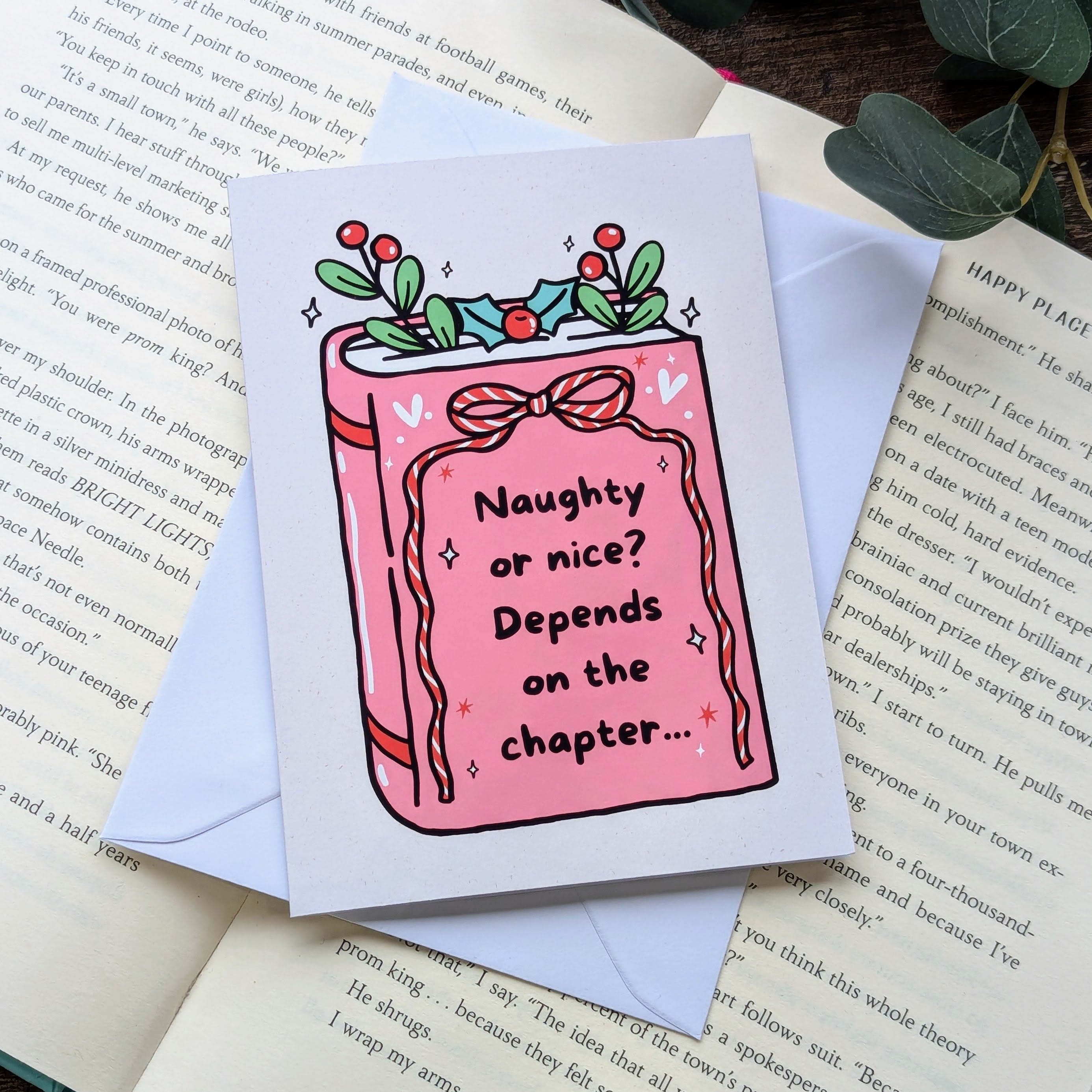 Bookish Christmas Card - Bookish & Beyond – Mint & Mustard