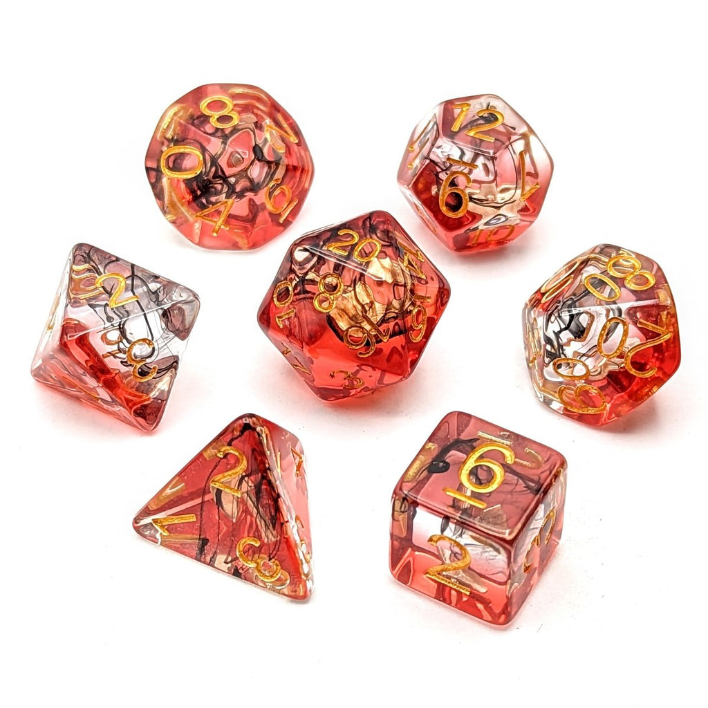 Bloodied Axe | Dice Set - Mint & Mustard