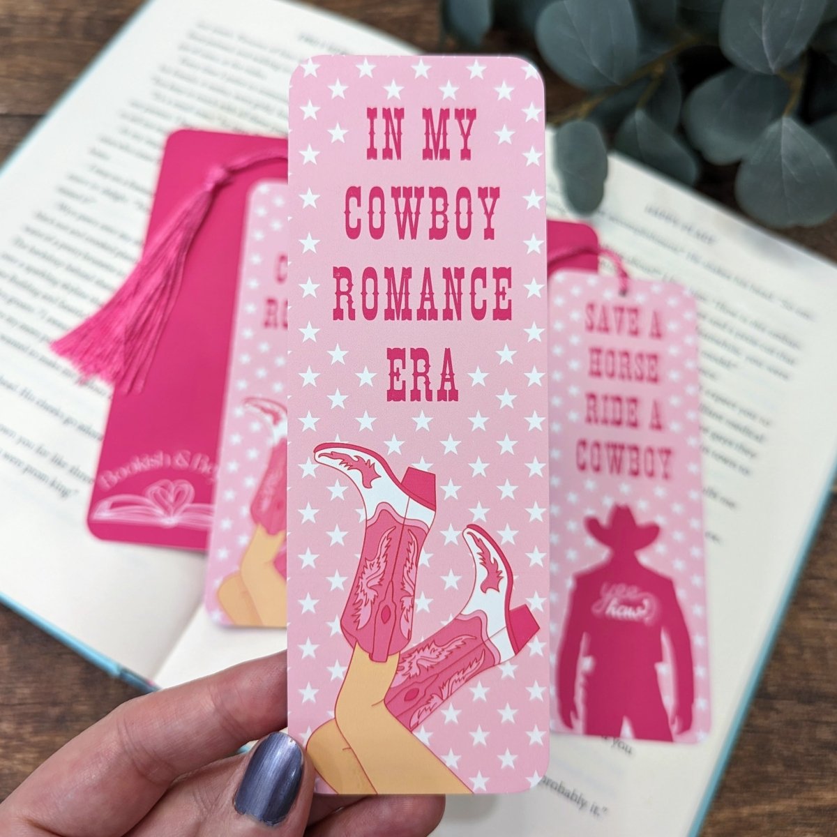 Cowboy Romance Bookmarks - Mint & Mustard