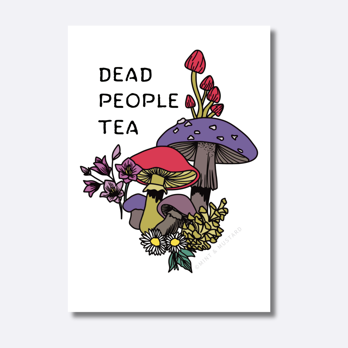 Dead People Tea | Art Print - Mint & Mustard