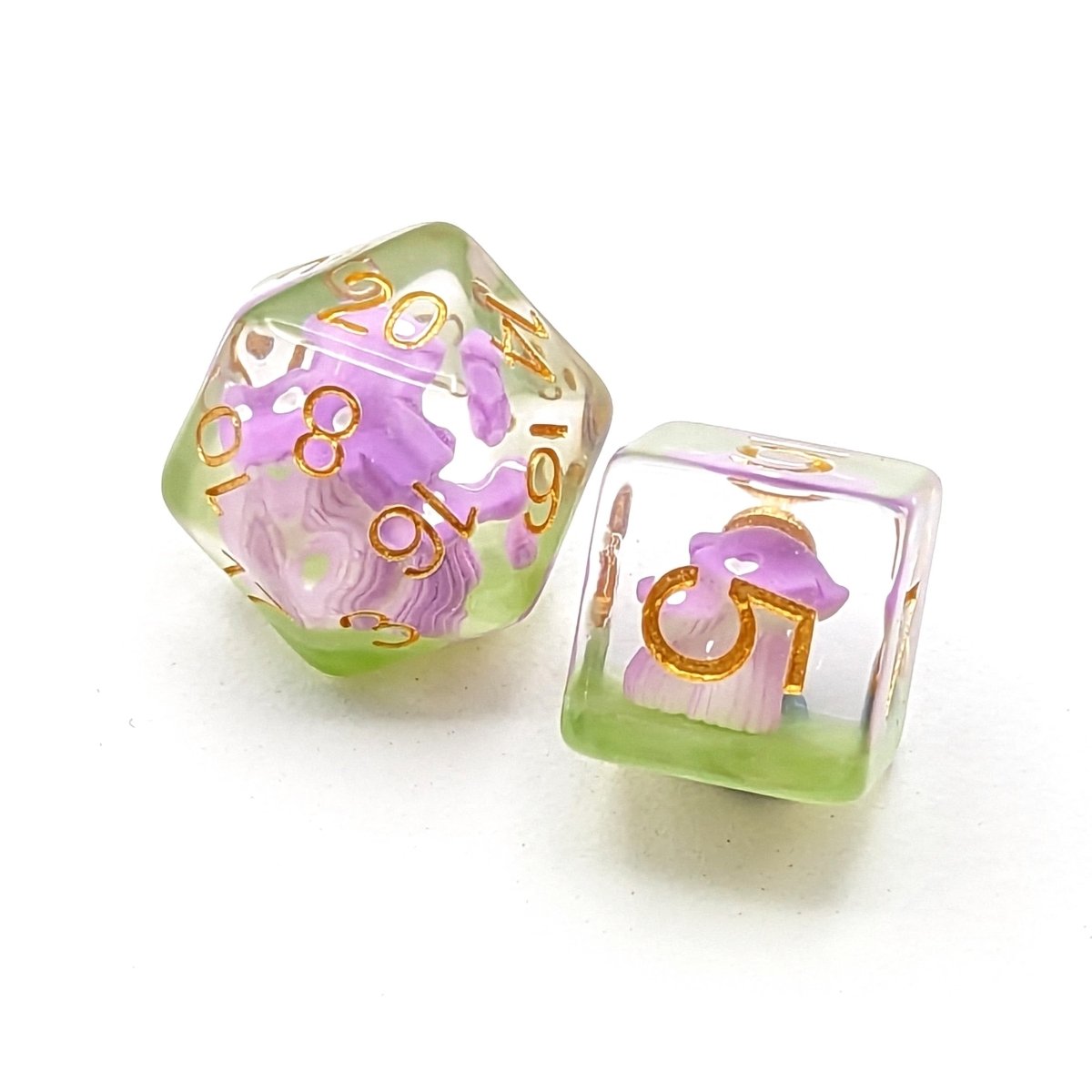 Dead People Tea | Dice Set - Mint & Mustard
