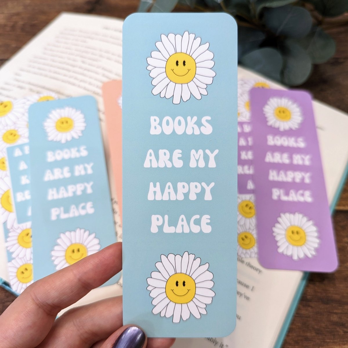 Happy Daisies Bookmarks - Mint & Mustard