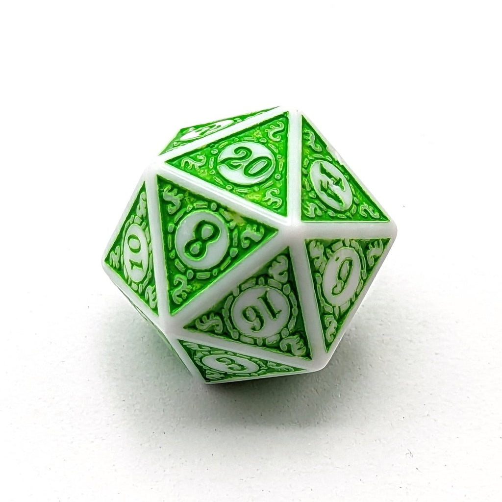 Light Sigil Green | Dice Set - Mint & Mustard