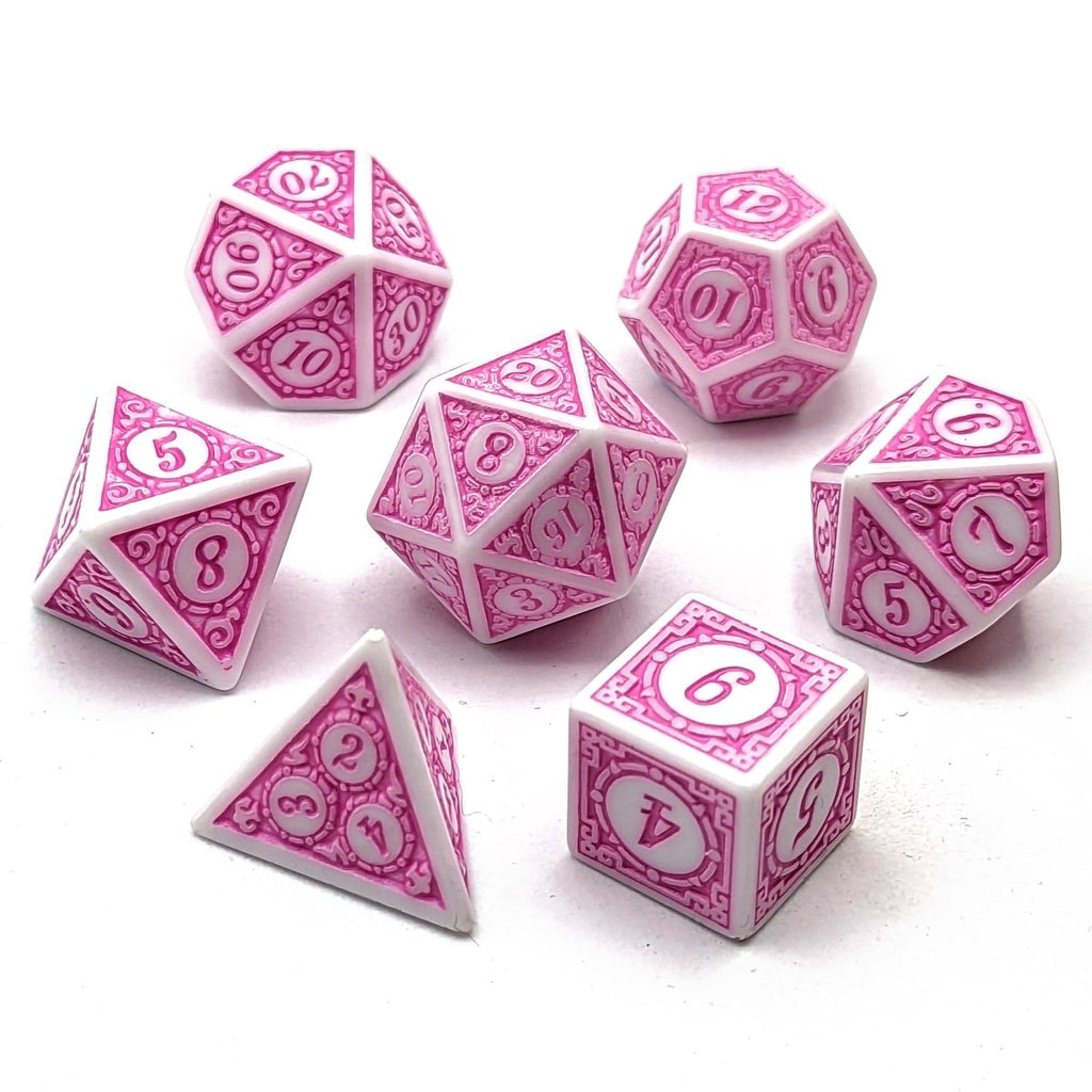 Light Sigil Pink | Dice Set - Mint & Mustard