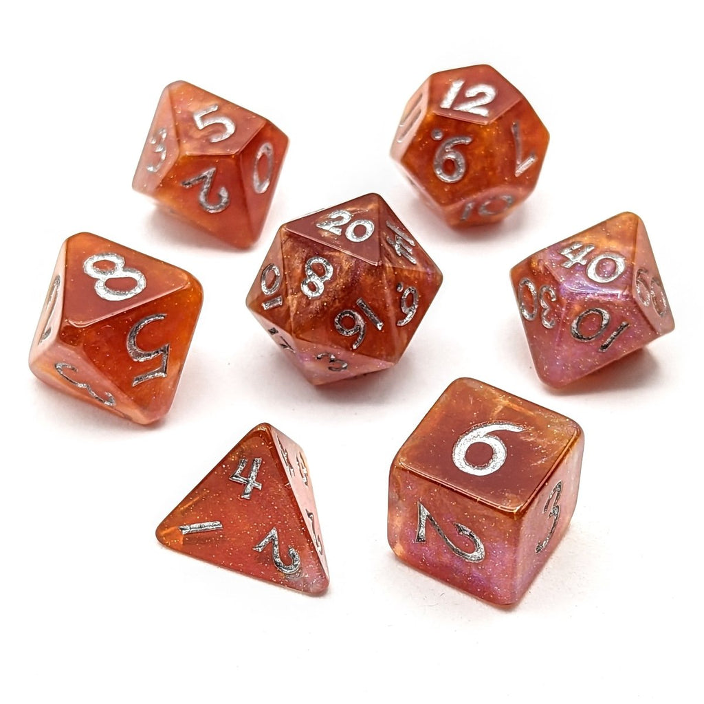 Plane of Fire | Dice Set - Mint & Mustard