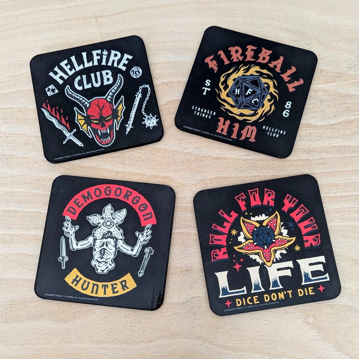 Stranger Things | Set of 4 Coasters - Mint & Mustard