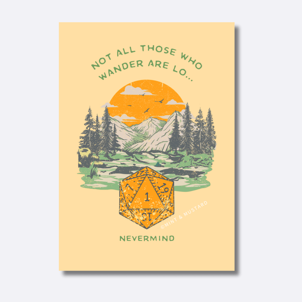 Survival Check Critical Failure | Art Print - Mint & Mustard