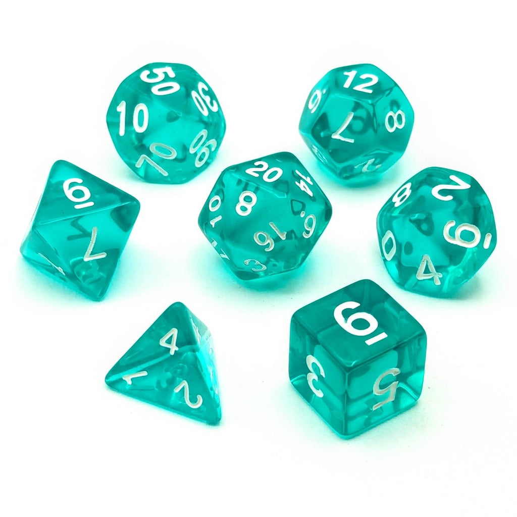 Teal Jewels | Dice Set - Mint & Mustard