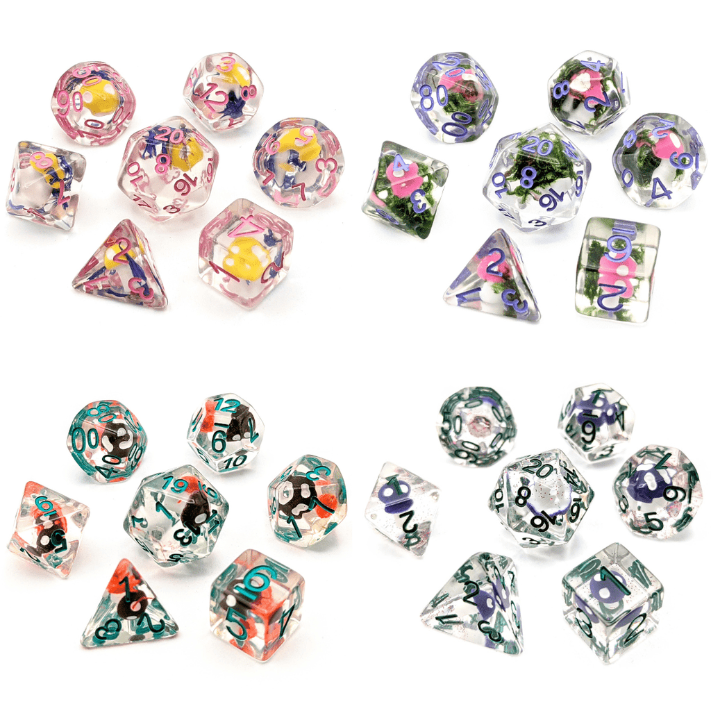 Toadstool Four Seasons | Dice Bundle - Mint & Mustard