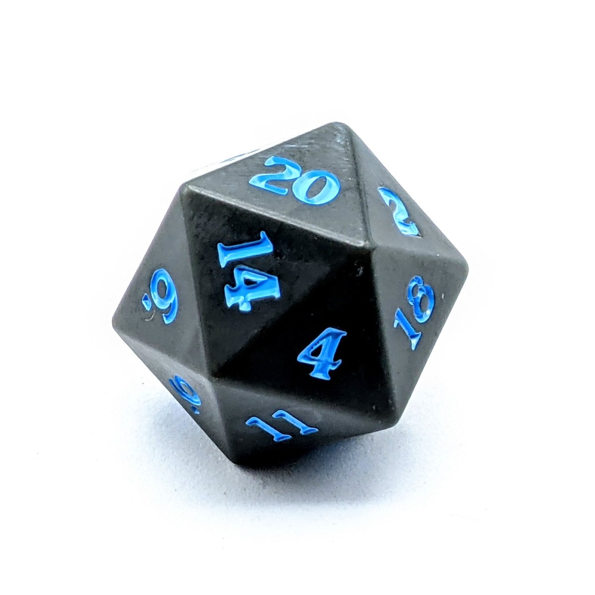 Graphite Blue | Sharp Edged Dice Set - Mint & Mustard