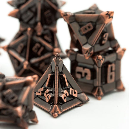 Metal Dice Sets - Mint & Mustard