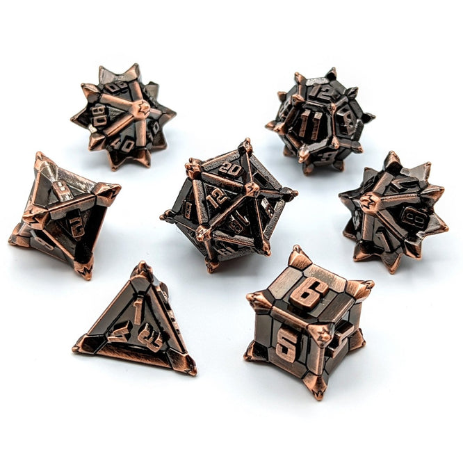 Metal Dice Sets - Mint & Mustard