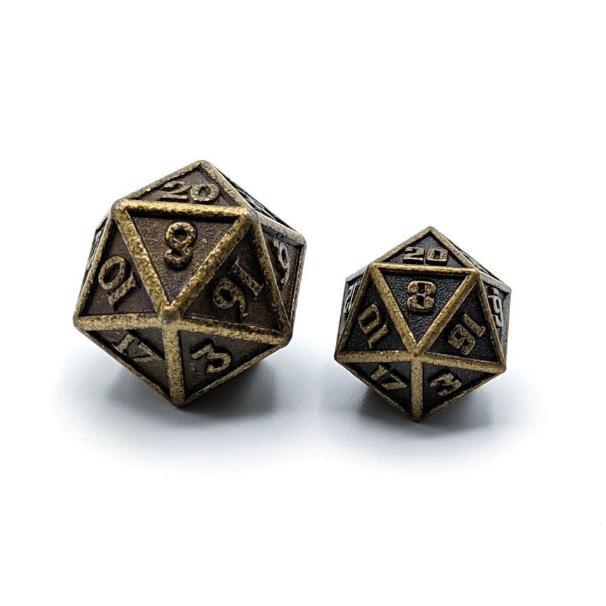 Metal Dice Sets - Mint & Mustard