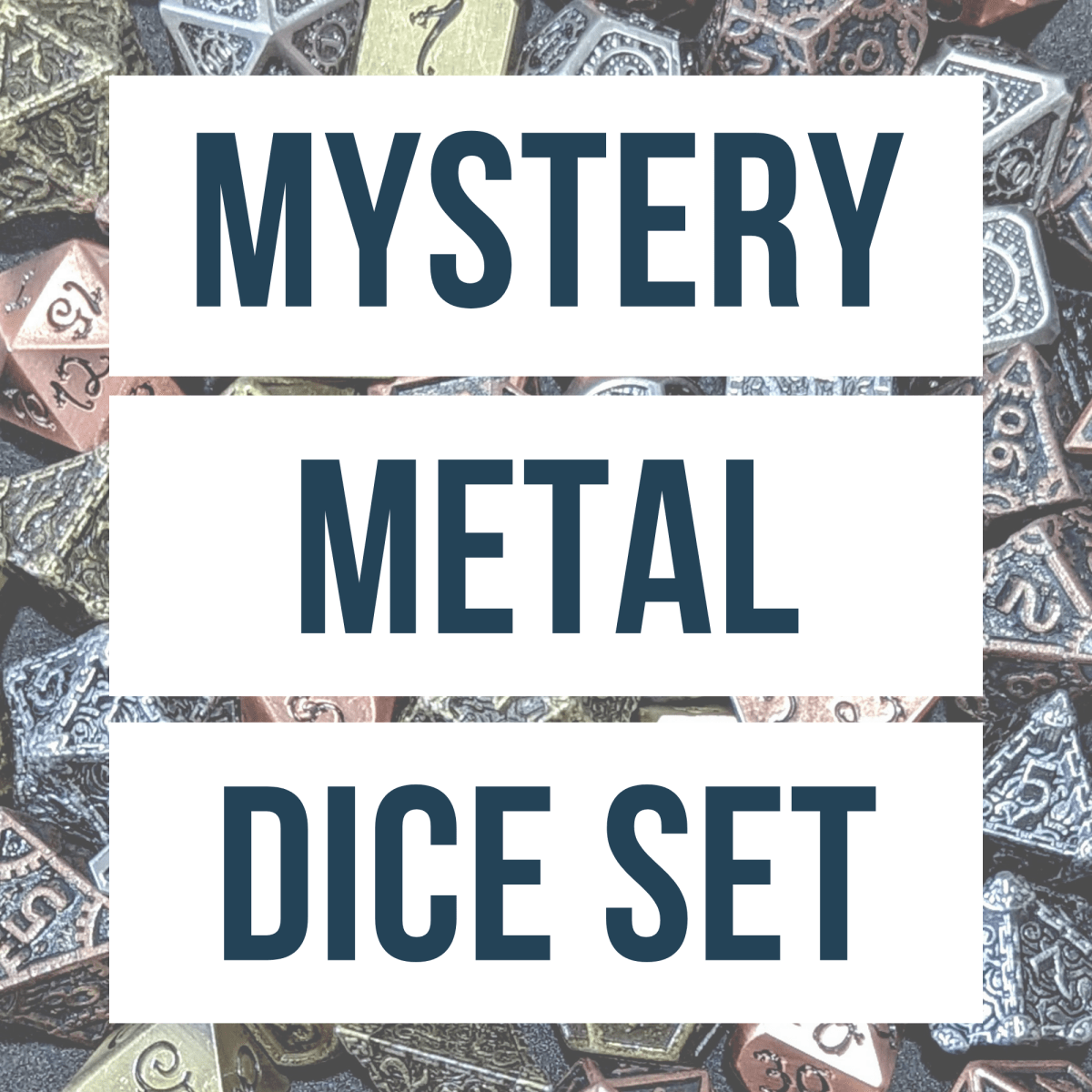 Metal Dice Sets - Mint & Mustard