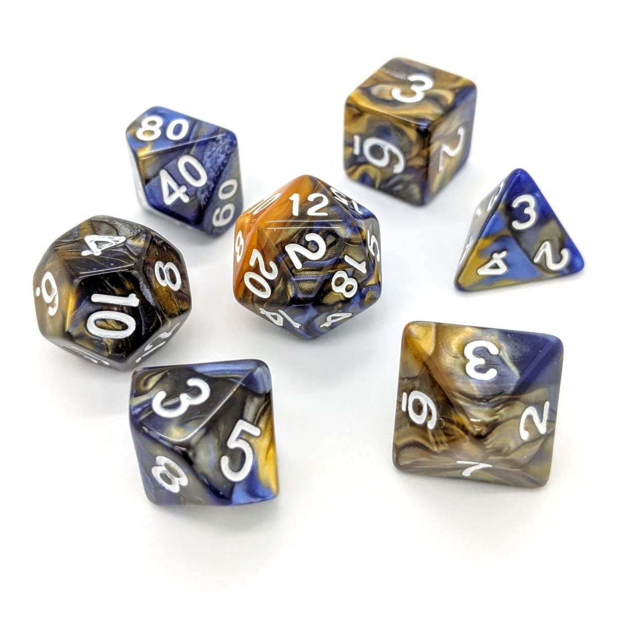 Royalty | Dice Set - Mint & Mustard